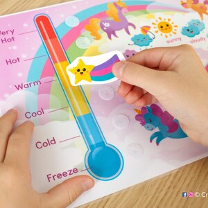 Rainbow Unicorn Weather Activity. Printable Learning Material ...