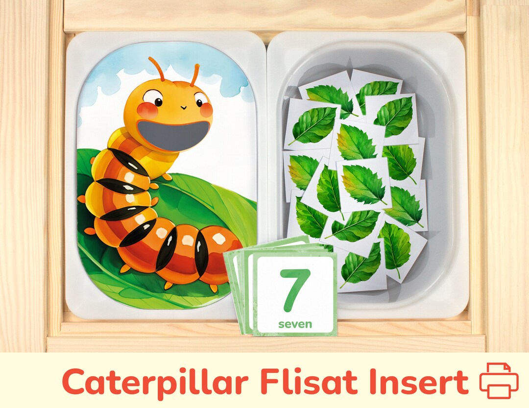 Caterpillar Flisat Insert: Counting up to 12 Printable Activity for ...