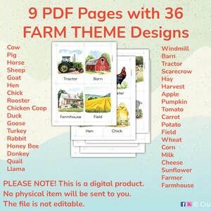 On the Farm Printable Flashcards: Farm Animals Flash Cards, Preschool ...