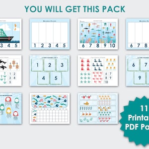 Numbers and Counting Busy Book Pages for Toddlers & Preschoolers ...