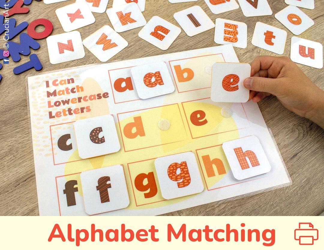 Alphabet Matching Printable Activity. Toddler Busy Book & Learning ...