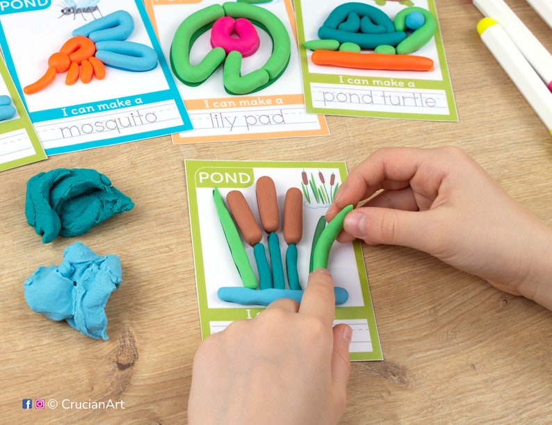 Pond Life Playdough Mats. Nature Printable Activity, Play Dough ...