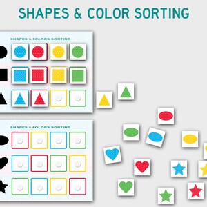 Shapes Printable Toddler Busy Book. Shape Matching Activities for ...