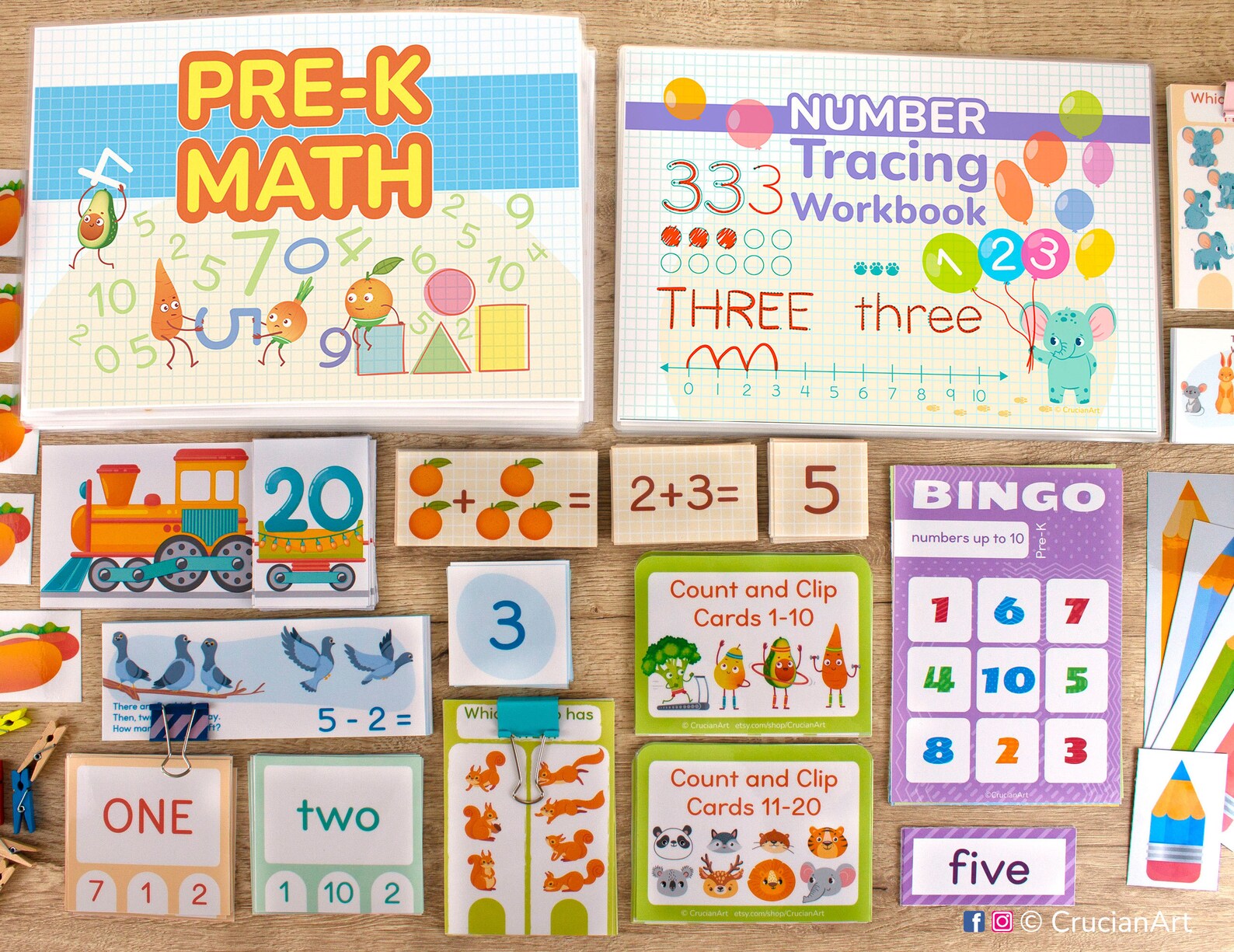 PRE-K MATH Printable Bundle. Prekindergarten Learning Binder. Preschool ...