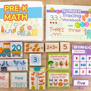 PRE-K MATH Printable Bundle. Prekindergarten Learning Binder. Preschool ...