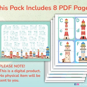 Lighthouse Alphabet Puzzle Pairs: Printable Matching Cards and Letters ...