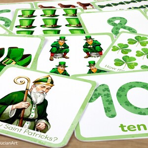 Saint Patrick's Day Counting Activity: Printable Matching Cards ...