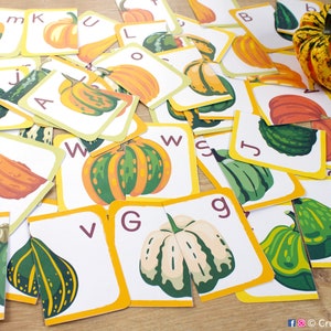 Pumpkin Alphabet Puzzle Pairs: Printable Matching Cards and Letters ...