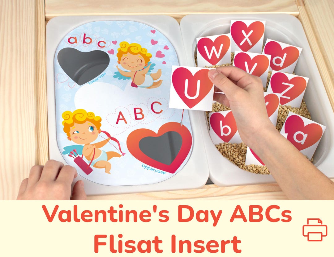 Valentine's Day Alphabet Sorting Activity: Letter Formation Printables ...