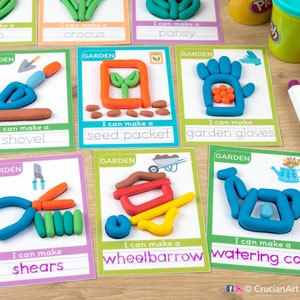 Garden Playdough Mats. Printable Play Dough Kid Activity. Toddler ...