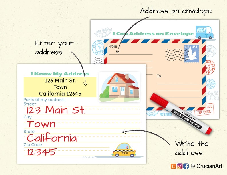 Personalized Phone Number & Address Practice Worksheet. Printable ...