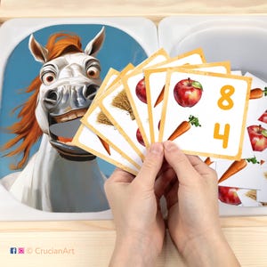 Feed the Horse Flisat Insert: Count up to 12 Printable Activity for ...