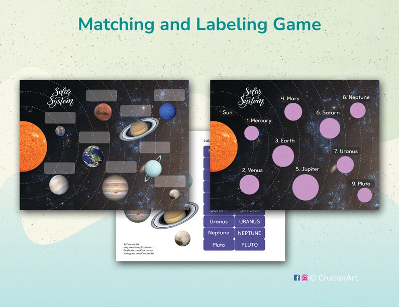 Solar System Printable for Preschool Pre-k Kindergarten - Etsy