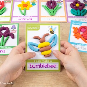 Garden Playdough Mats. Printable Play Dough Kid Activity. Toddler ...