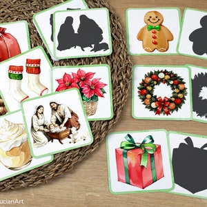 Christmas Shadow Matching Activity: Printable Match Cards for Toddlers ...