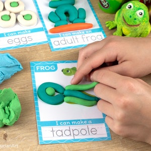 Life Cycle of a Frog Playdough Mats: Printable Play Dough Activity for ...
