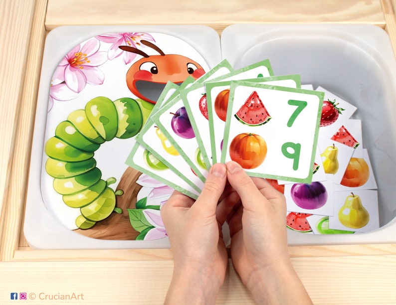 Feed the Hungry Caterpillar Flisat Insert: Sort and Count to 12 ...