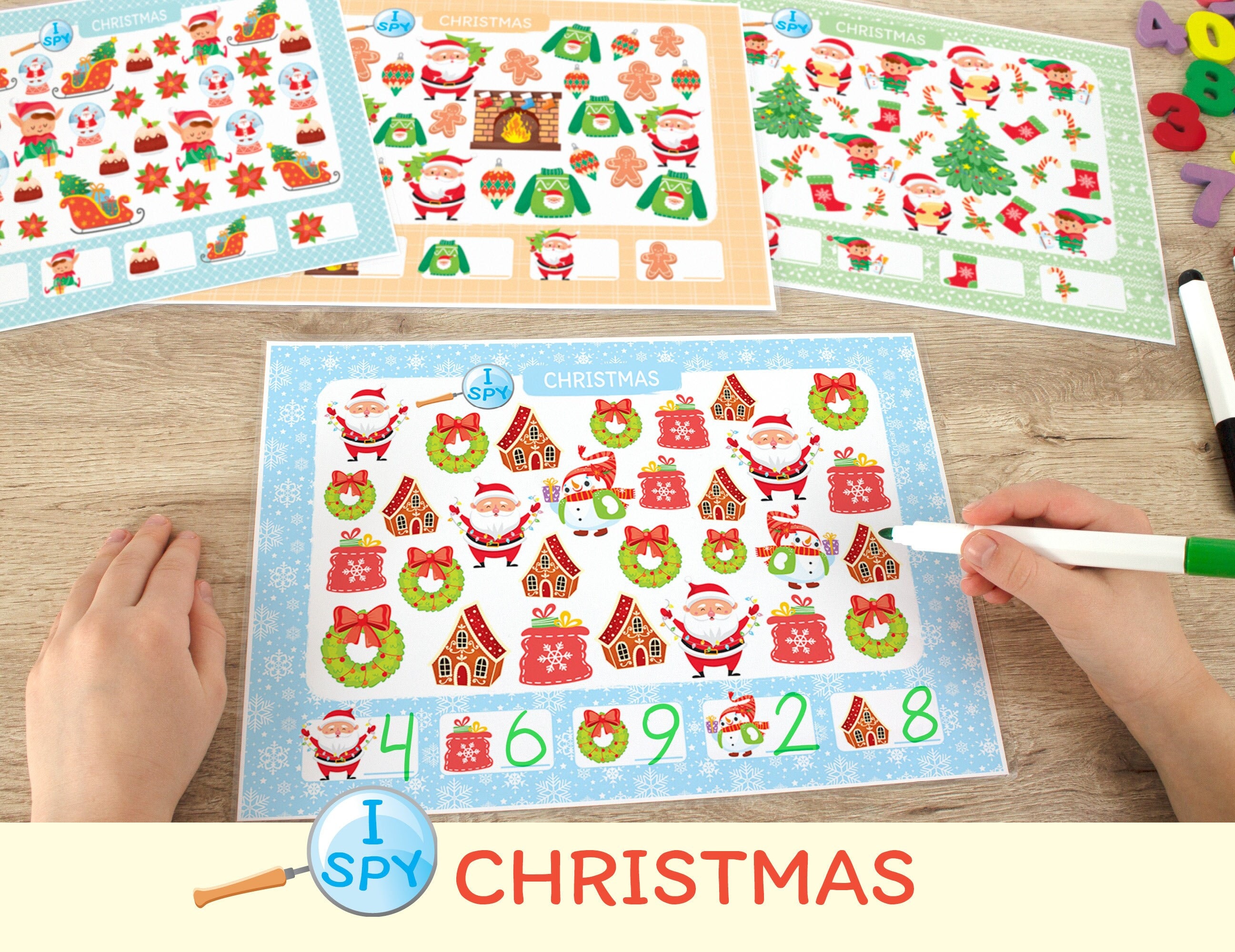 Christmas I Spy Activity. Winter Printable Count to 10 - Etsy
