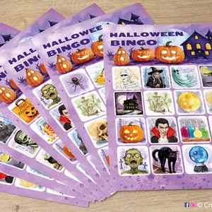 Halloween Themed Bingo Game: Printable Preschool, Kindergarten, Toddler ...