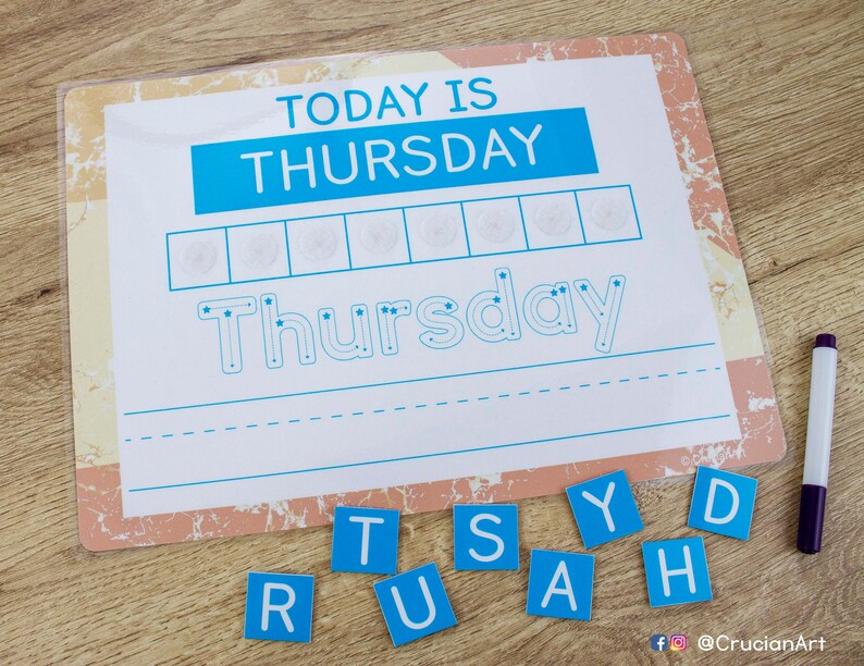 Days of the Week Printable Activity. Circle Time Homeschool, Preschool ...