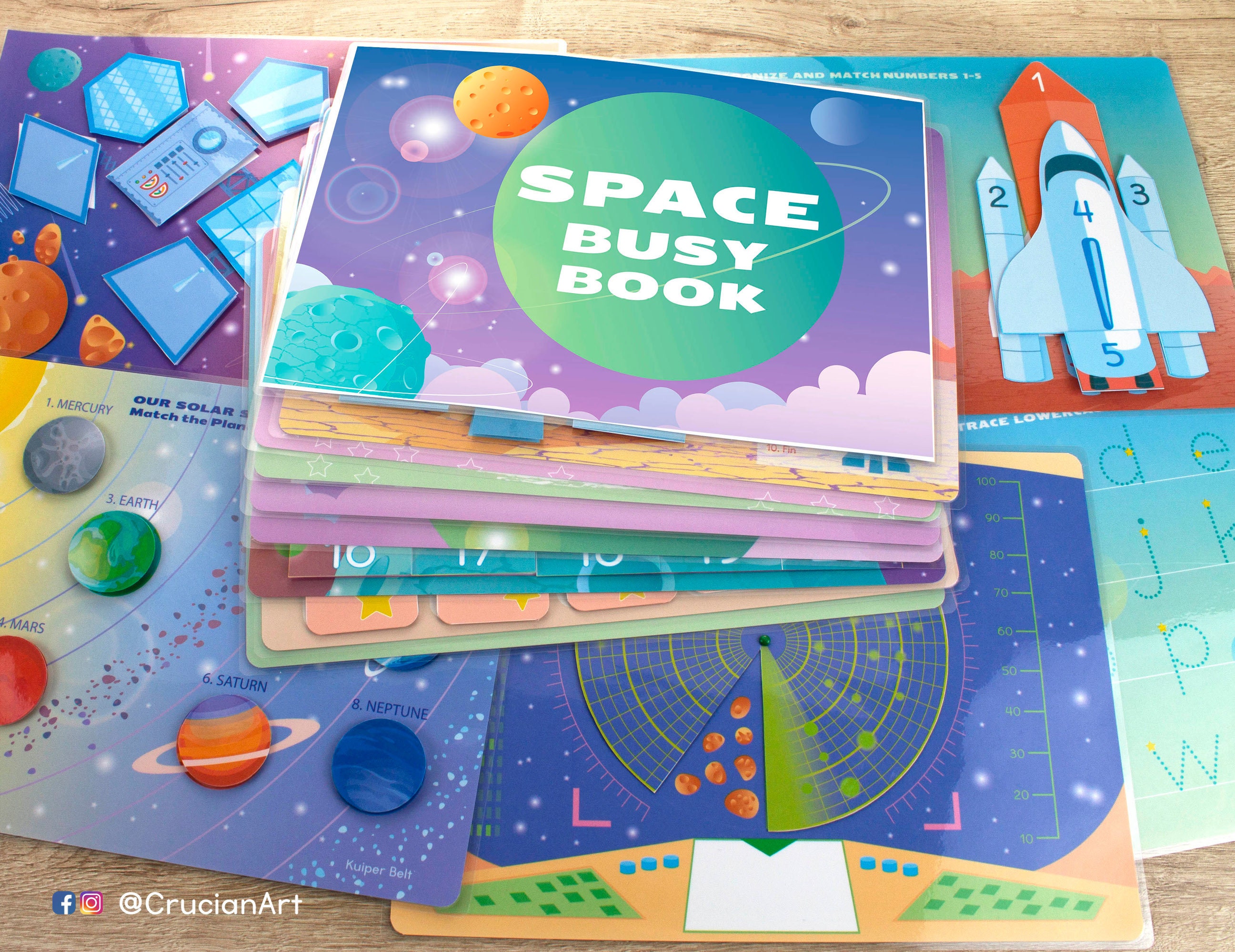 Space Busy Book. Printable Preschool, Pre-k, Kindergarten Learning ...