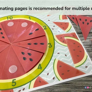 Watermelon Counting Busy Book Activity for Toddler, Preschooler ...