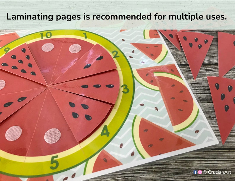 Watermelon Counting Busy Book Activity for Toddler, Preschooler ...