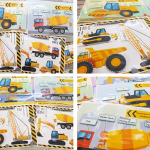 Construction Trucks Anatomy. Printable Busy Book Pages, Pre-k ...
