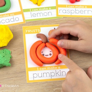 Fruits Playdough Mats. Printable Toddler, Preschool Educational ...