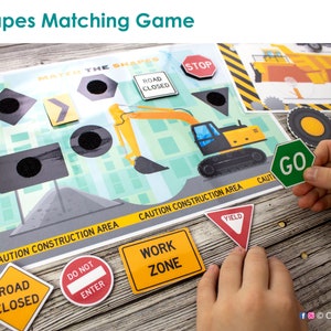 Construction Vehicles Sorting & Matching Printable Busy Book. Truck ...