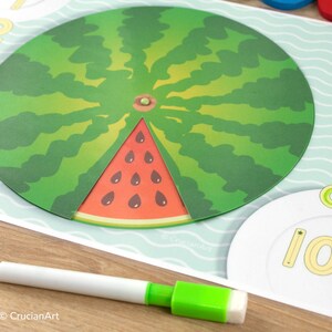 Watermelon Seeds Counting Activity. Printable Preschool Count to 10 ...