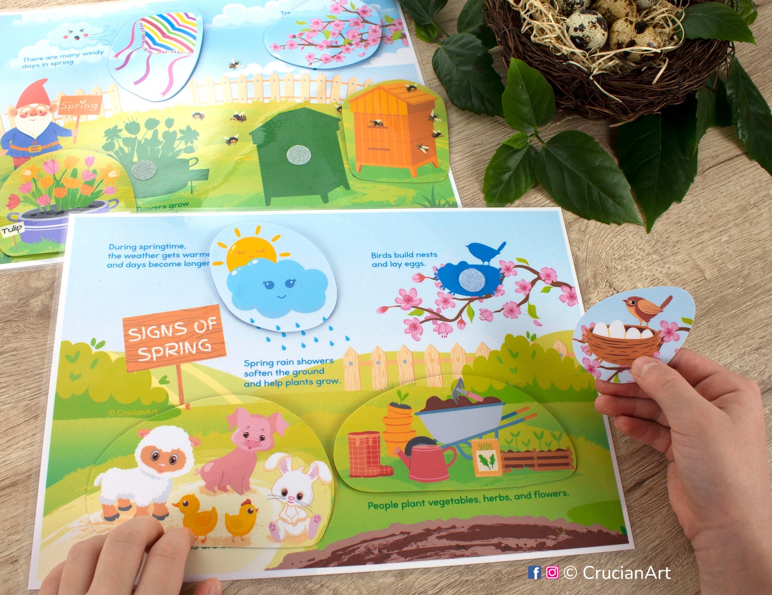 Spring Busy Book. Printable Preschool Activity Book. Preschool - Etsy