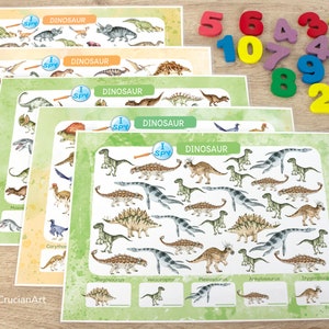 Dinosaur I Spy Counting Activity. Dino Homeschool, Preschool, Pre-k ...