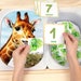 Feed the Giraffe Flisat Insert: African Savannah Theme Counting ...