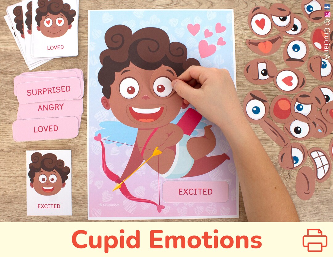 CUPID Emotions and Feelings. Valentine's Day Printable Activity ...