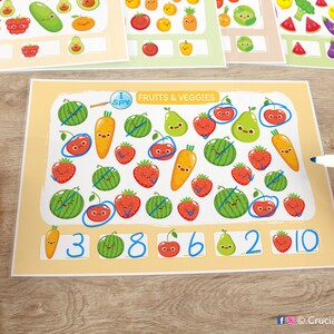Fruits & Veggies I Spy Activity. Fruit and Vegetables Printable ...