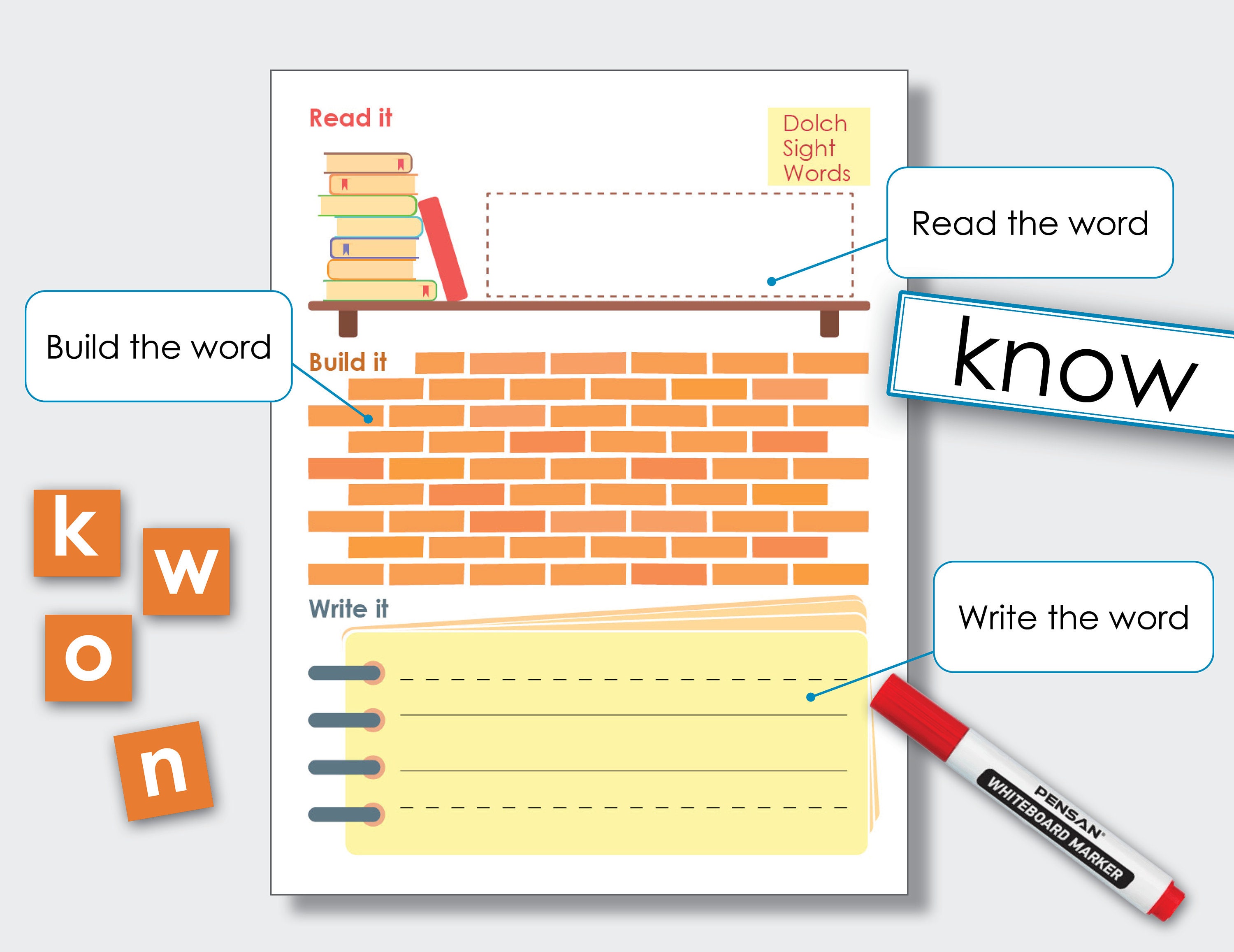 1st Grade DOLCH Sight Words. Printable First Grade Dolch Sight | Etsy