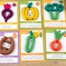 Vegetables Playdough Mats. Printable Toddler Preschool Educational ...