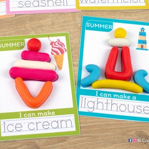 Summer Playdough Mats. Printable Play Dough Activity. Toddler Preschool ...