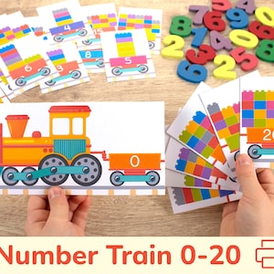 Number Train Printable Counting Activity. Number Sequence | Etsy