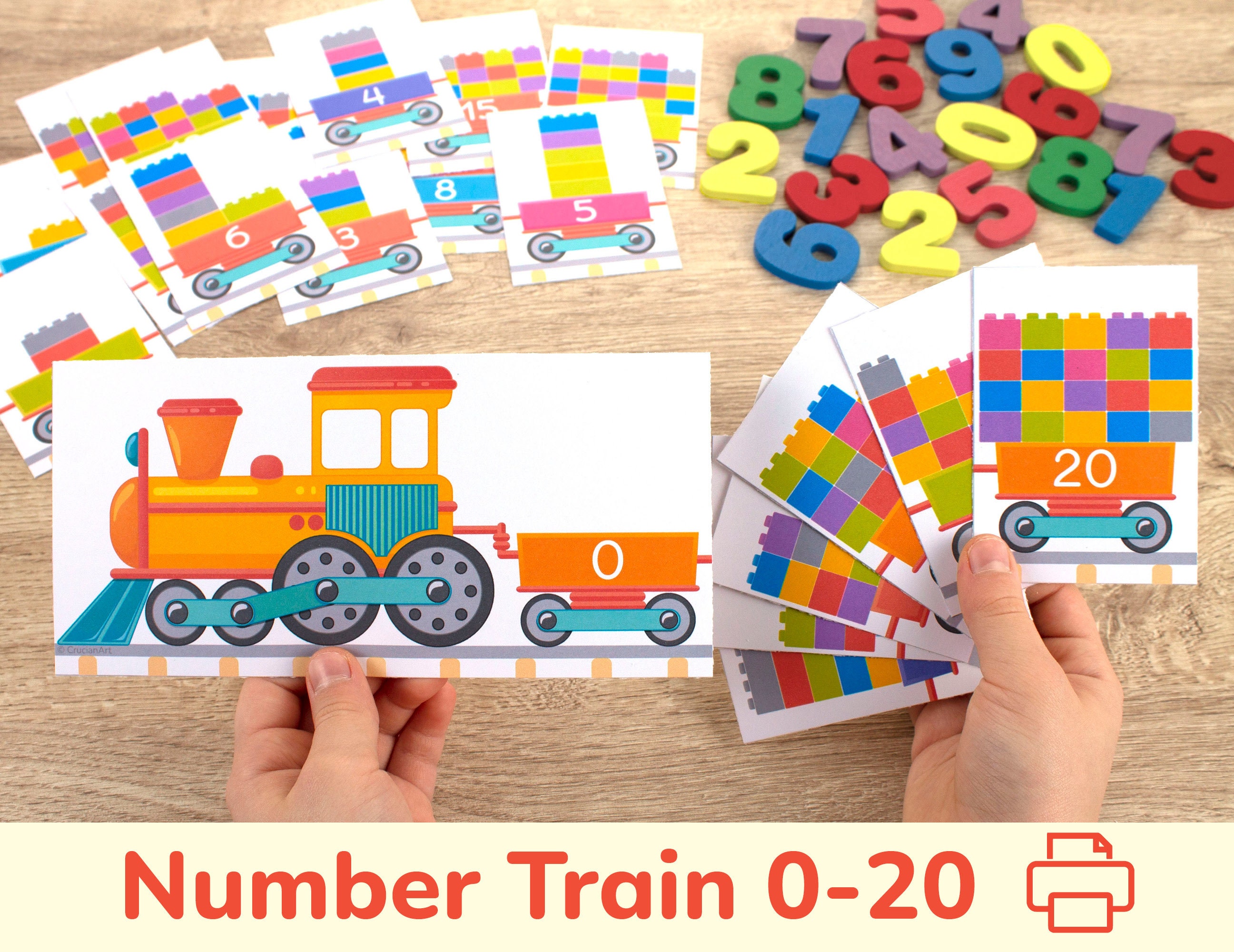 Number Train Printable Counting Activity. Number Sequence - Etsy
