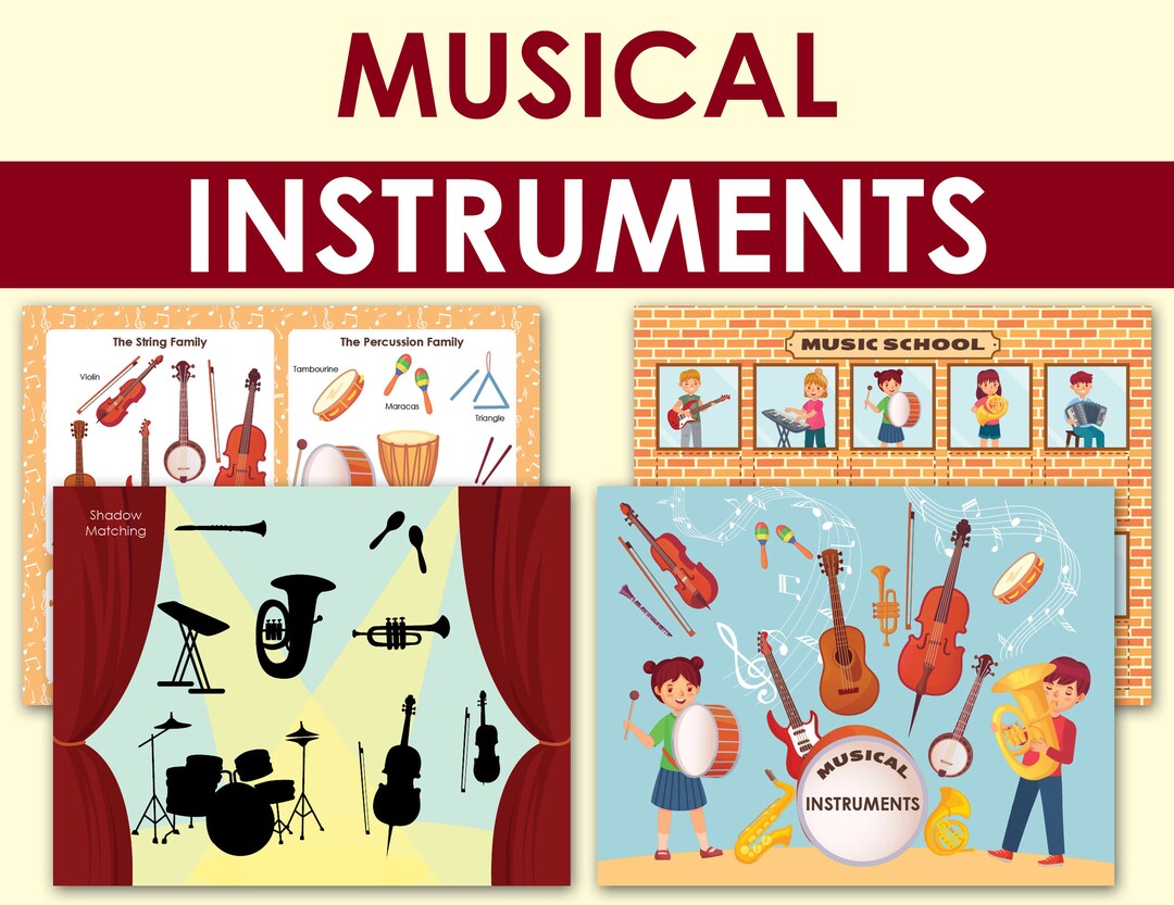 Music Busy Book. Printable Musical Instruments Learning Binder - Etsy