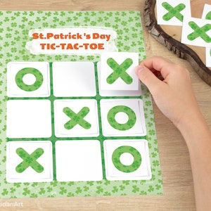 Saint Patrick's Day Tic-tac-toe Game: Preschool Kindergarten Printable ...