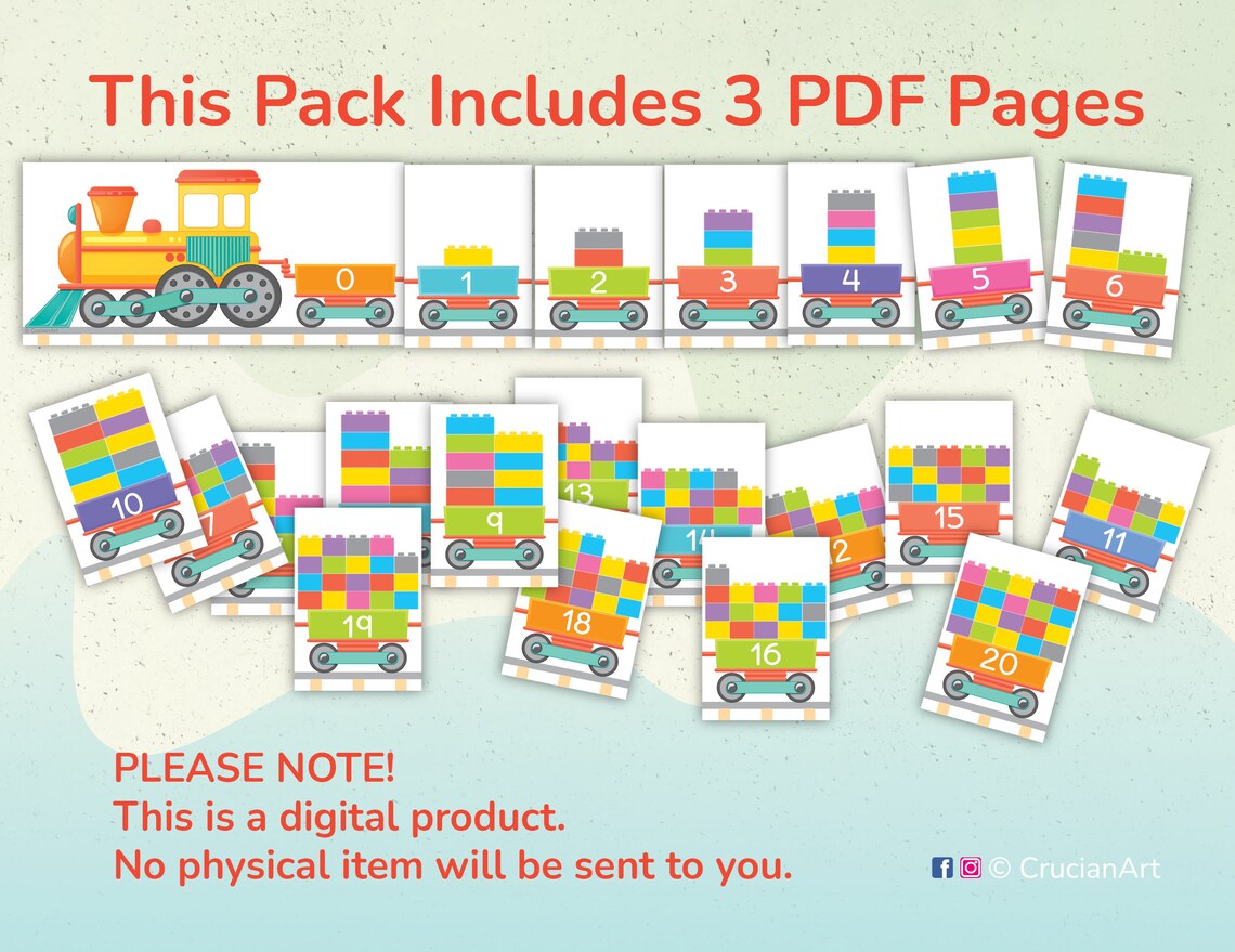 Number Train Printable Counting Activity. Number Sequence - Etsy