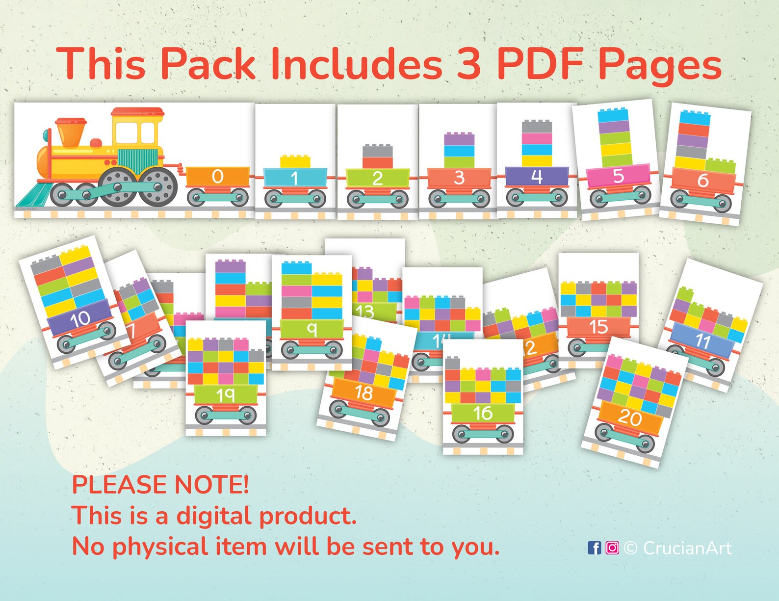 Number Train Printable Counting Activity. Number Sequence - Etsy