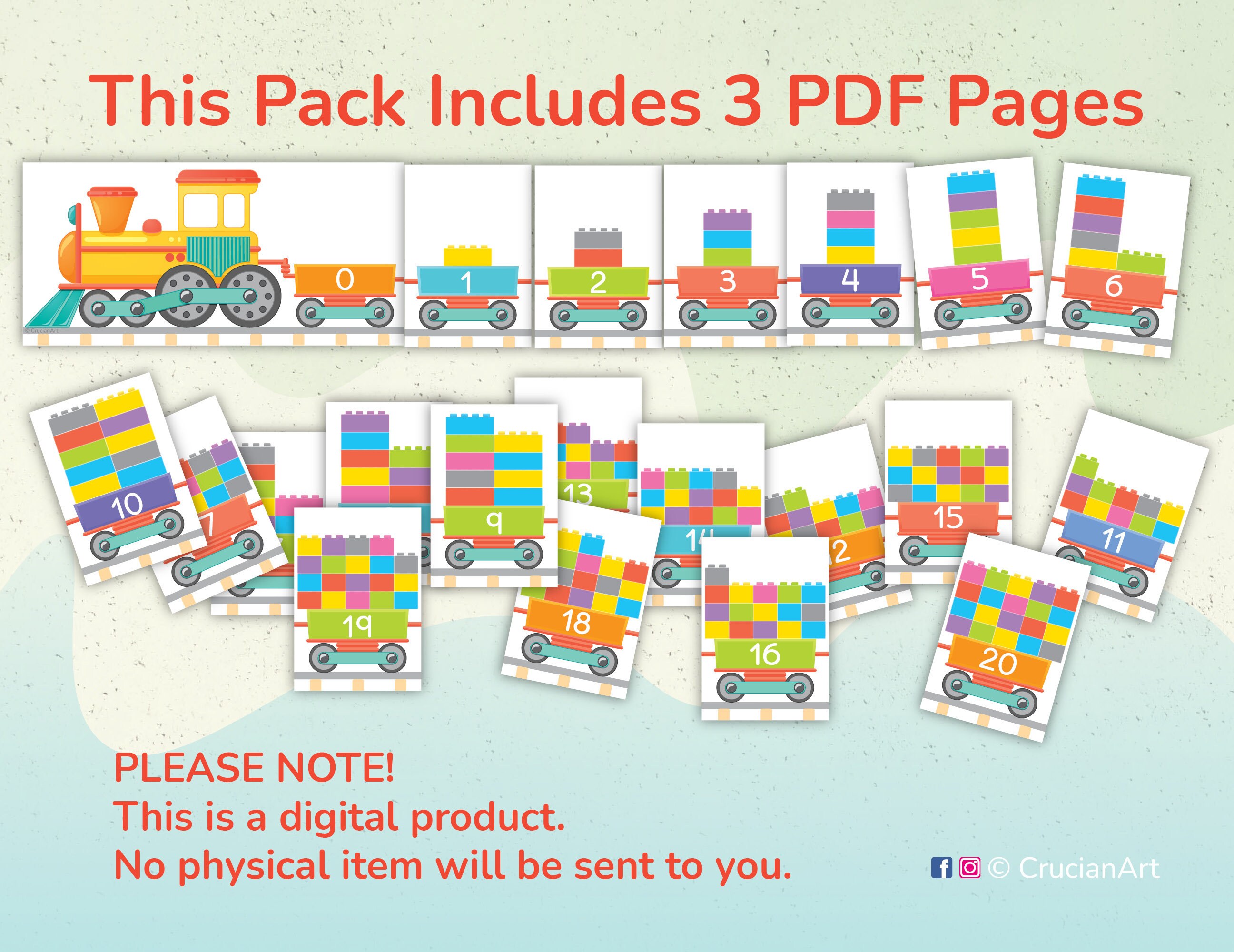 Number Train Printable Counting Activity. Number Sequence - Etsy