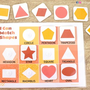 Shape Matching Printable Activity. Toddler Busy Book and Learning ...
