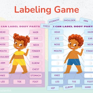 African American Body Parts and Face Parts Printable Activity. Human ...