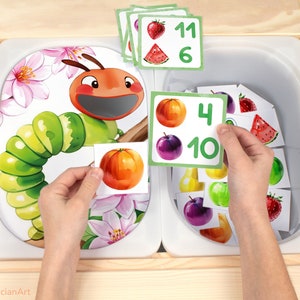 Feed the Hungry Caterpillar Flisat Insert: Sort and Count to 12 ...