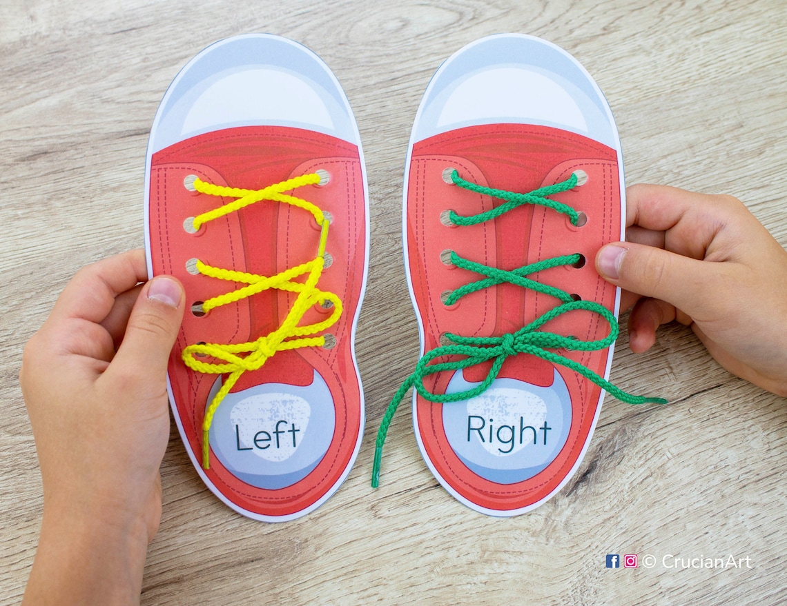 Shoe Lacing Cards. Printable I Can Tie My Shoes Tying Toy. - Etsy